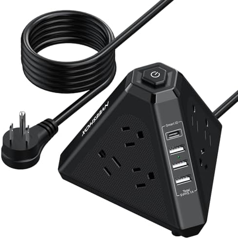 Amazon.com: Tower Surge Protector Power Strip, NVEESHOX 9 AC Outlets ...