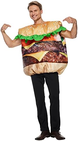 Amazon.com: FantastCostumes Unisex Adult's Spongy Double Cheeseburger ...