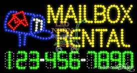 Amazon.com: MailBox Rental LED Business Sign 17" Tall x 32" Wide x 1 ...