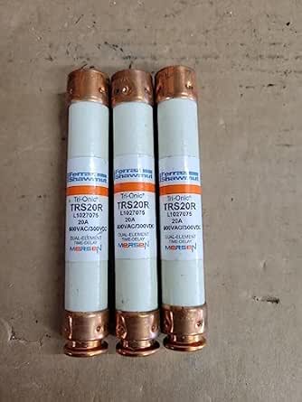 Ferraz Shamwut/Mersen TRS-20R, 20 Amp (20A) 600V Fusetron Dual Element ...
