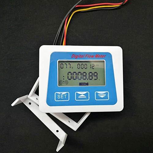 ELECTROPRIME 1X(Digital LCD Display Water Flow Sensor Meter Flowmeter ...