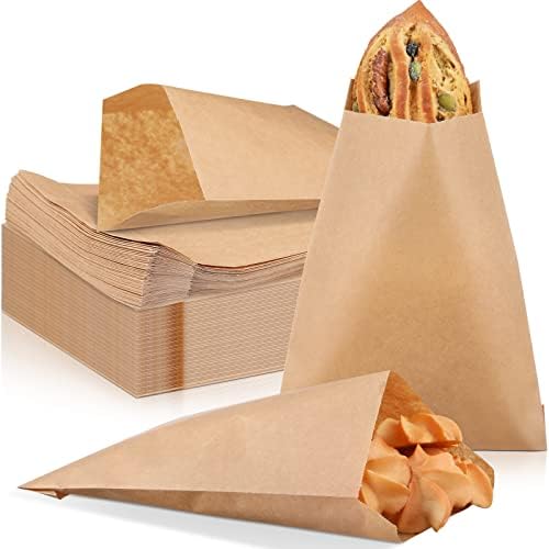 Amazon.com: Outus 1000 Pcs Mini Flat Kraft Paper Bag Bakery Bag Natural ...