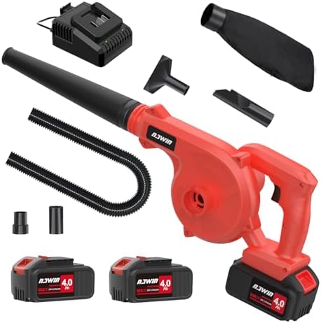 Amazon.com: Cordless Leaf Blower with 2 Batteries and Charger,2-in-1 ...
