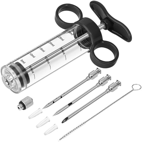 Amazon.com: Kingsmile Meat Injector Syringe, Marinade Injector with 3 ...