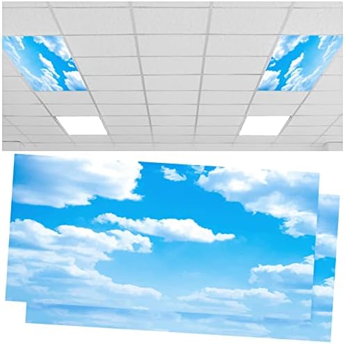 Amylove 2 Pcs Fluorescent Light Covers 2x4 Feet Light Filter Ceiling ...
