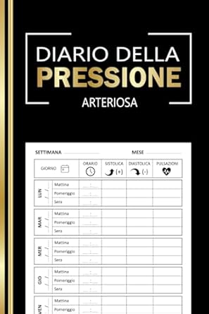 Amazon.co.jp: Diario Della Pressione Arteriosa: Annota la tua Pressione ...