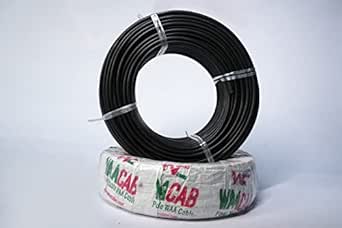WAACAB DC Solar Power Cable 1 C x 6.00 Sqmm 100 Mtr Black & Red strip ...
