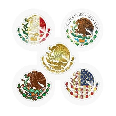 Amazon.com: 5 pcs Calcomania Escudo Mexicano Aguila, 6 inches - Mexican ...
