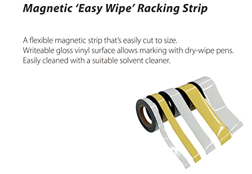 Magnetic Racking Tape, Dry Wipe, Easy Wipe, Cut To Size, Yellow, 50mm x ...