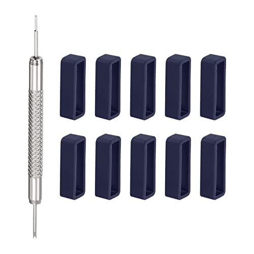 HARFINGTON 10pcs Watch Strap Loop 24mm Rubber Watch Holder Fastener ...