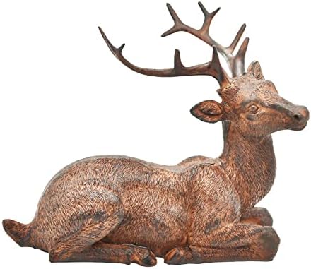 Amazon.com: Topadorn Resin Holiday Deer Tabletop Holiday Figurine ...