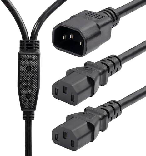 Amazon.com: StarTech.com 6ft (1.8m) Power Extension Cord Y Splitter ...