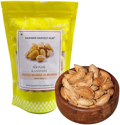 Kashmir Harvest Hub Kashmiri Kagzi Mamra Almonds With Paper Shell - 1Kg ...