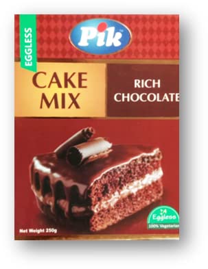 Amazon.com : Pik Eggless Cake Mix - Rich Chocolate 250g Unique ...