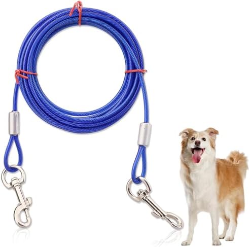 Dog Lace Cable, Heavy Duty Dog Tie-Out Cable, Chewing Resistant, With ...