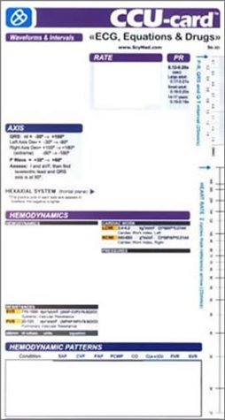 Amazon | Ccu-card Ecg, Formulas & Drugs | Rodriguez, A. A. | Internal ...