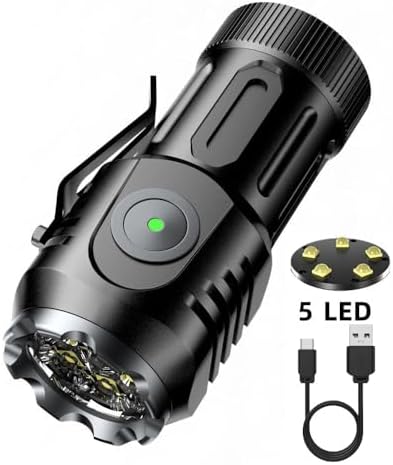 ALONEFIRE X63 Mini LED Flashlight Type C USB Rechargeable Bright 3 LED ...