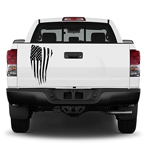 Amazon.com: Tattered Distressed American Flag Tailgate Decal Vinyl ...