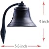 Amazon.com: Hanging Bell Dinner Bell Outdoor Bell Bracket Mount Wall ...
