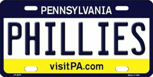 Amazon.com: Phillies Pennsylvania Novelty State Metal License Plate Tag ...