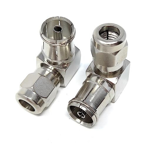 DRUT 1pcs TV RF Coax Right Angle Adapter With one end as a socket and ...