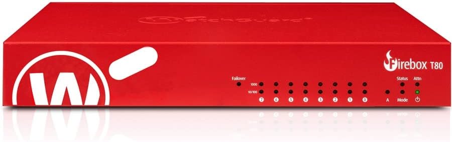 Aparato de seguridad WatchGuard Firebox T80 con 1 año Basic Security ...