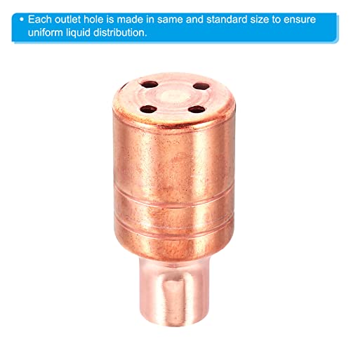 PATIKIL Copper Refrigerant Distributor, 1/8 x 1/2 Inch 4 Hole Copper ...