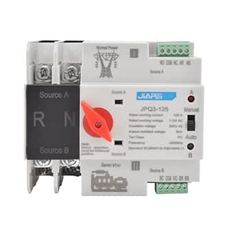 Amazon.com: 2P 100A AC110V Mini ATS Dual - Power Switch: Automatic/Manual Transfer for Home ...