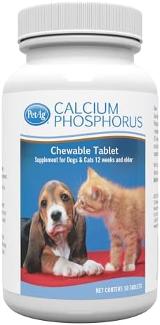 PetAg Calcium Phosphorus Tablets - 50 Tablets - Daily-Use, Chewable ...