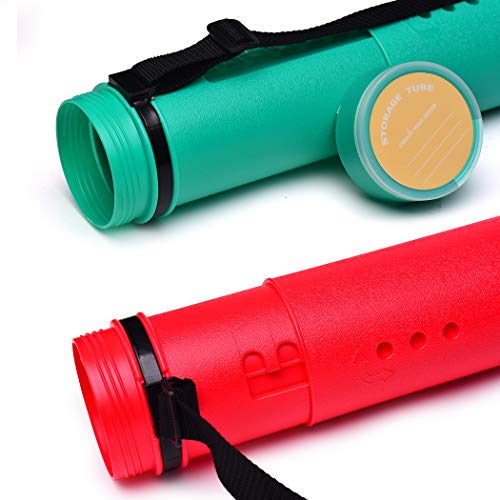 2-Pack Extendable Poster Tubes Expand from 24.5” to 40” with Shoulder ...