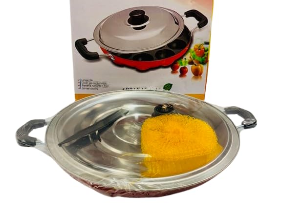 Buy Non Stick Appam Maker 12 Cavity Appam Patra Pan with Side Handle ...