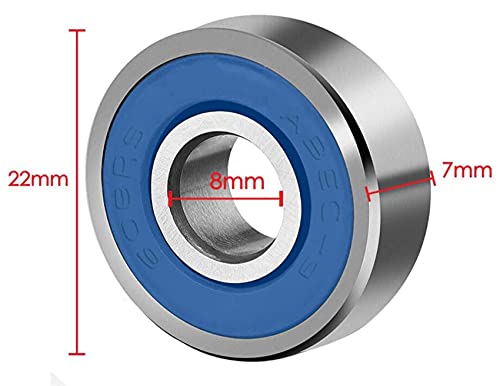 608ZZ 608 ZZ 608 ZZ ABEC 9 voor skateboard, scooter, inline skates ...