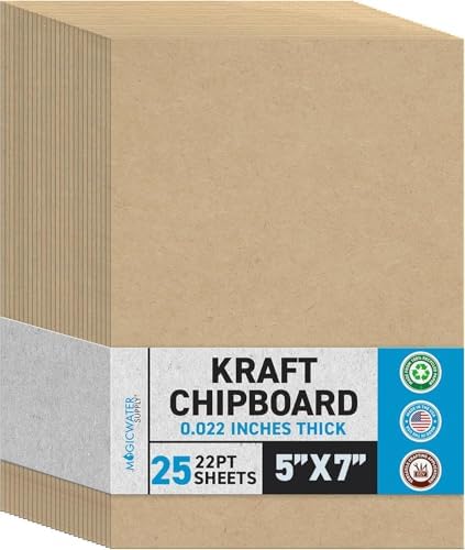Amazon.com: MagicWater Chipboard Sheet for DIY Projects - 5x7 Inch - 25 ...