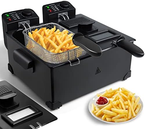 Royal Catering RCSF-16DTH Electric Deep Fryer Double Commercial Fat ...