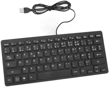 Bilingual Language Keyboard, Ultra Thin Keyboard Black Quiet Typing USB ...