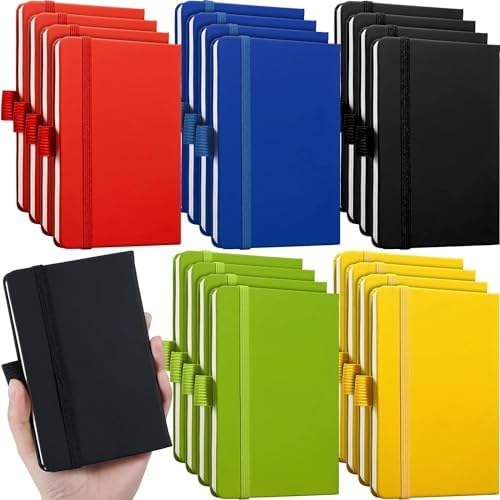 20 Pack Pocket Notebook Journals Hardcover Small Mini Notebooks Bulk ...
