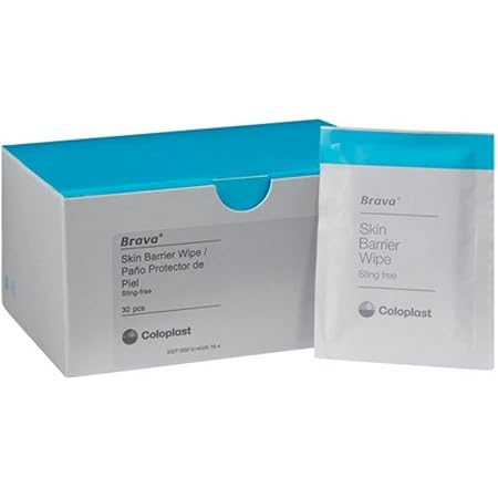 Amazon.com: Coloplast Brava Skin Barrier Wipe, Box of 30 : Health ...