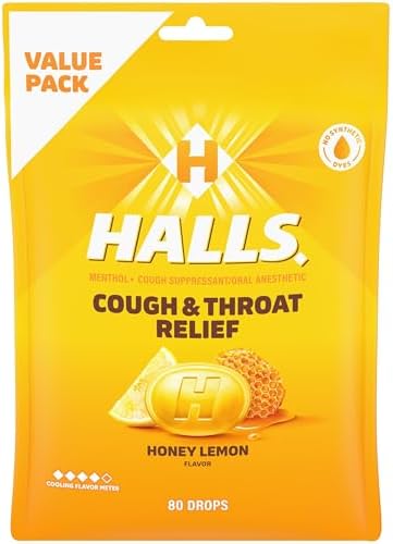 Amazon.com: HALLS Relief Honey Lemon Cough Drops, Economy Pack, 80 ...