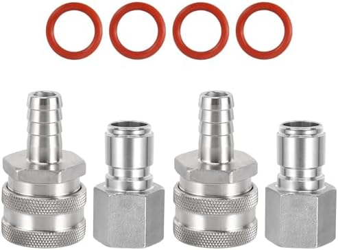 Amazon.com: HGKEKE Stainless Steel Quick Disconnect Set for Homebrew 1/ ...