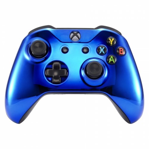 Chrome Blue Wireless Bluetooth Custom Controller for Xbox One : Amazon ...