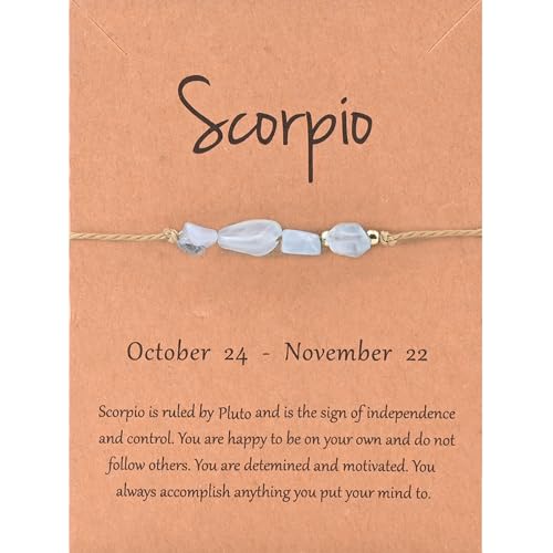 Light Blue Quartz Bracelet Scorpio Bracelet Bead Bracelet Birthstone ...