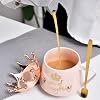 Amazon.com | Arawat Pink Queen of Everything Mug with Lid Cute Pink Cup ...