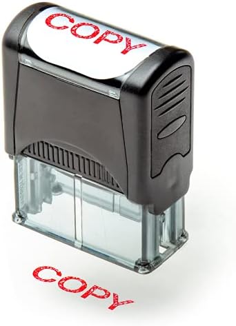 Amazon.com : Self Inking Rubber Stamp, Refillable Red Ink Preinstalled ...