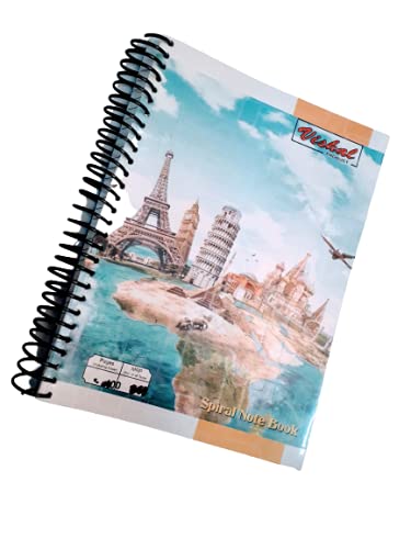 Spiral Binding A4 Plain Paper Register-300 Pages (Pack of 5) : Amazon ...