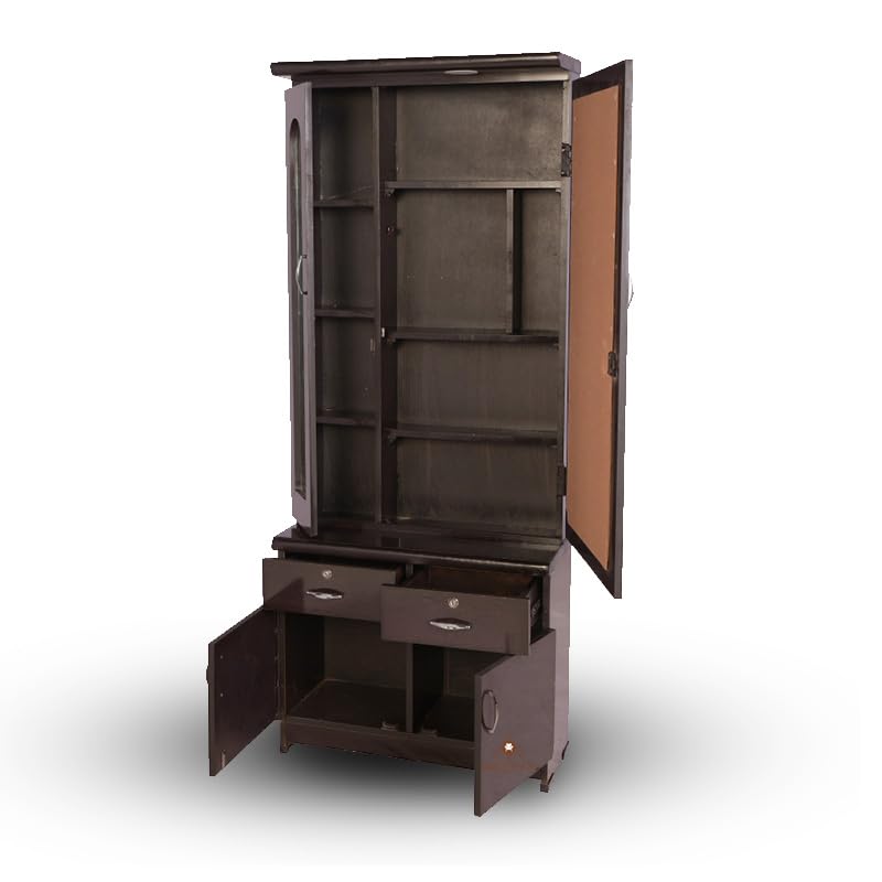 ABBAJI INTERIORS Engineered Wood Dressing Table with 8 Shelves, 2 ...