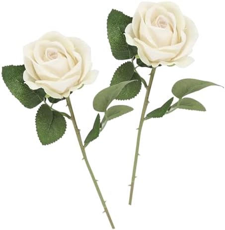 Artificial Flowers, Silk Rose Red Fake Rose Eternal Flowers Single Stem ...