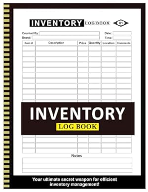 Amazon.com: Inventory Log Book: Simple Inventory Book For Small ...