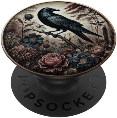 Amazon.com: Aesthetic Vintage Gothic Boho Raven In Forest Floral Crow ...
