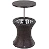 Outsunny Rattan Ice Bucket Table Beer Cooler For Outdoor Patio Party ...