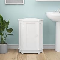 Merax Corner Storage Cabinet with Door and Adjustable Shelf, Small ...
